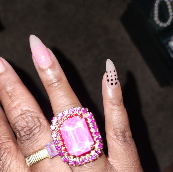 Tova | Jewelry | Tova Elegant Pink And Gold Statement Ring | Poshmark